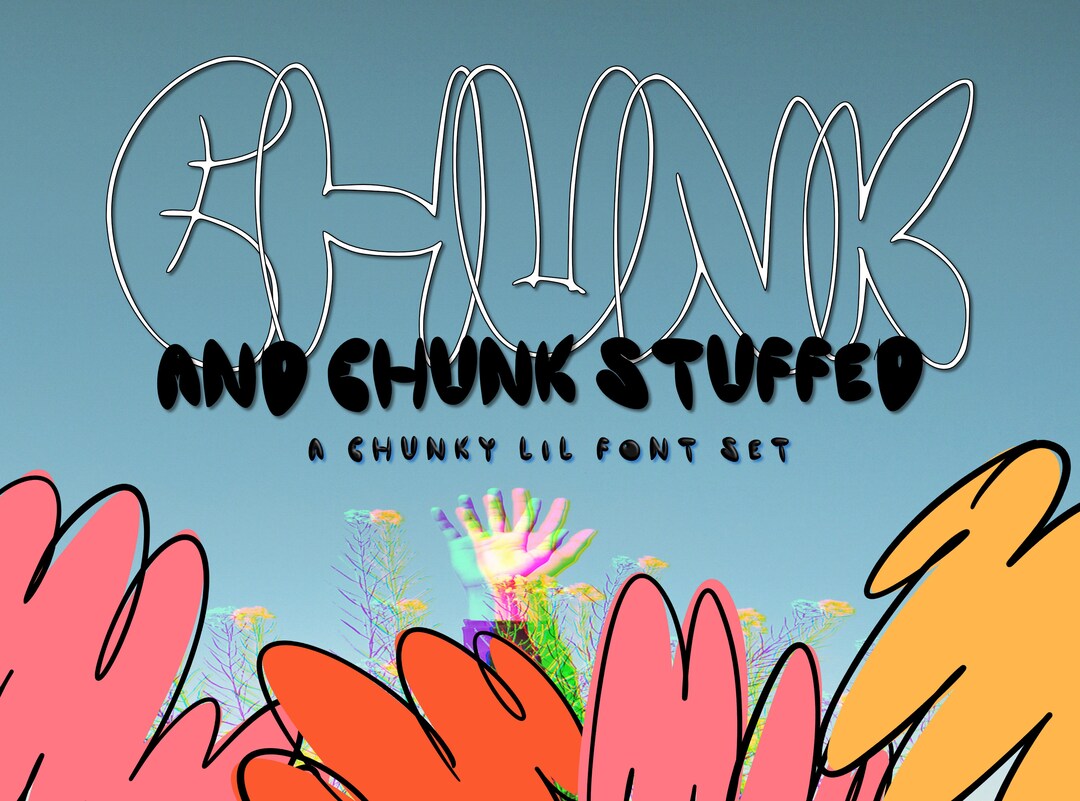CHUNK Font Family Y2k Aesthetic Type Trendy Maximalist Typeface Modern ...