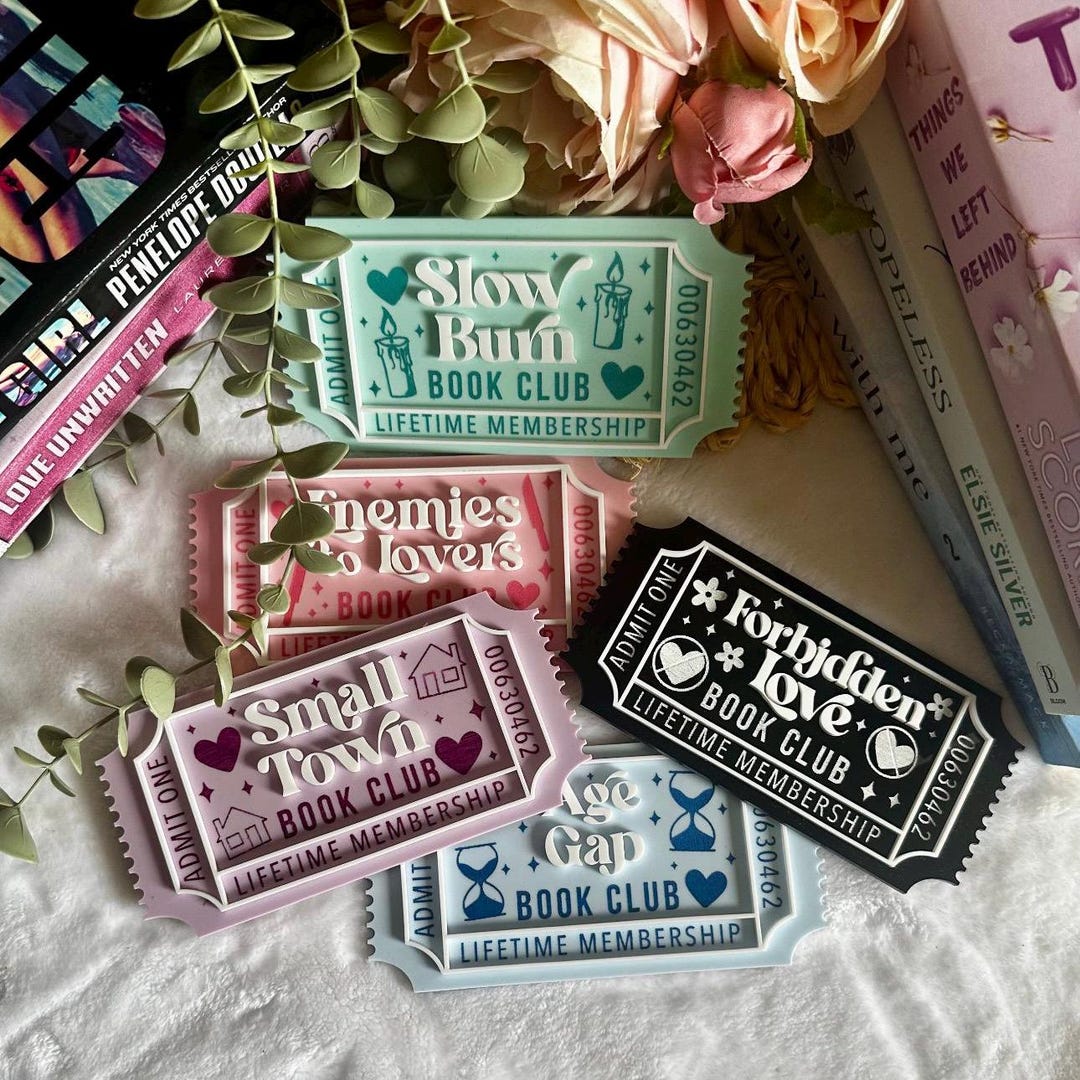 Bookish Ticket | Bookclub Ticket | Bookshelf Decor | Bookish Decor ...