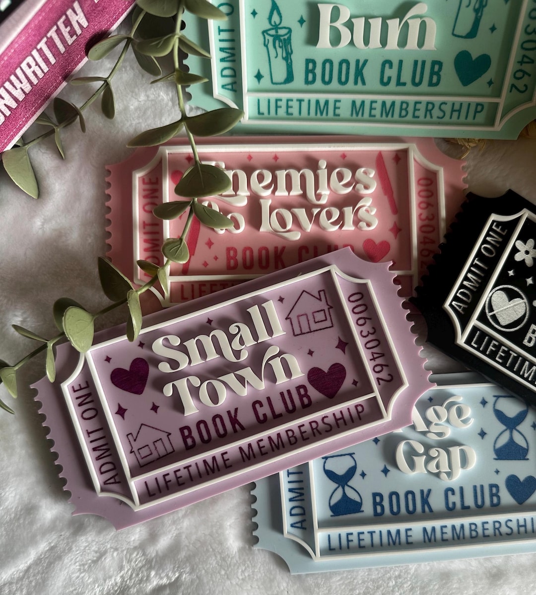 Bookish Ticket | Bookclub Ticket | Bookshelf Decor | Bookish Decor ...