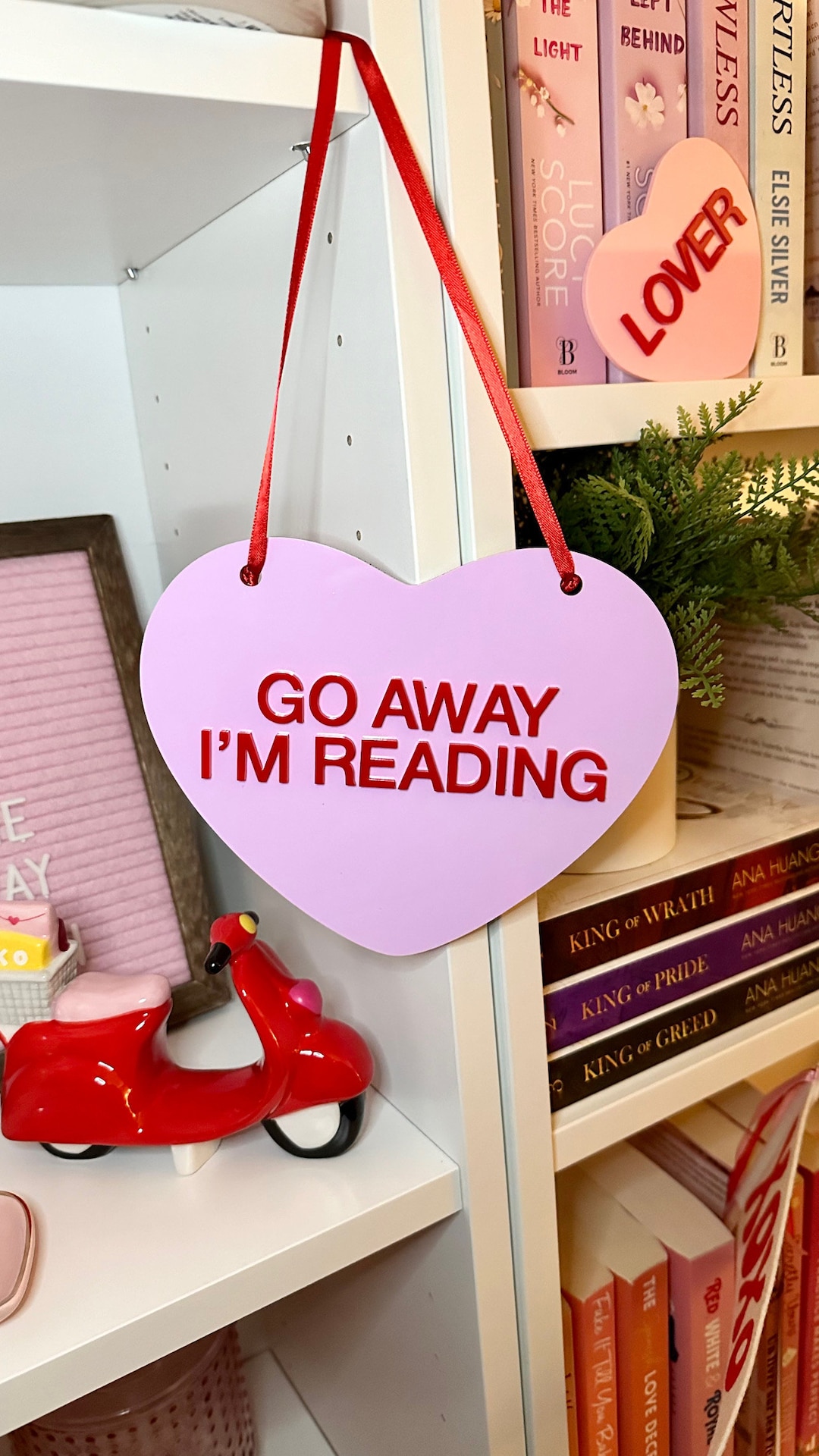 Library Door Hanger | Book Decor | Bookish | Conversation Hearts ...