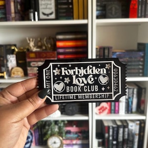 Bookish Ticket | Bookclub Ticket | Bookshelf Decor | Bookish Decor ...