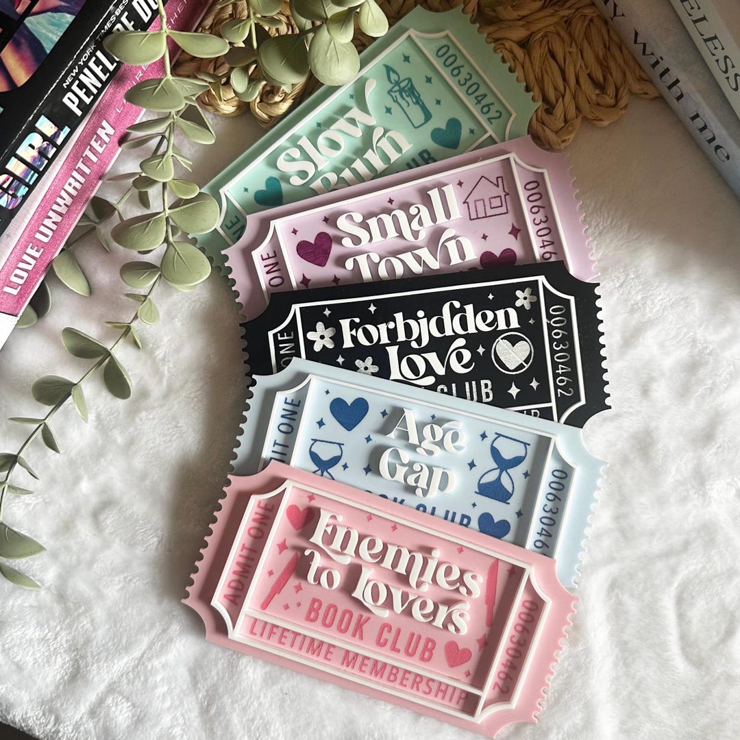 Bookish Ticket | Bookclub Ticket | Bookshelf Decor | Bookish Decor ...