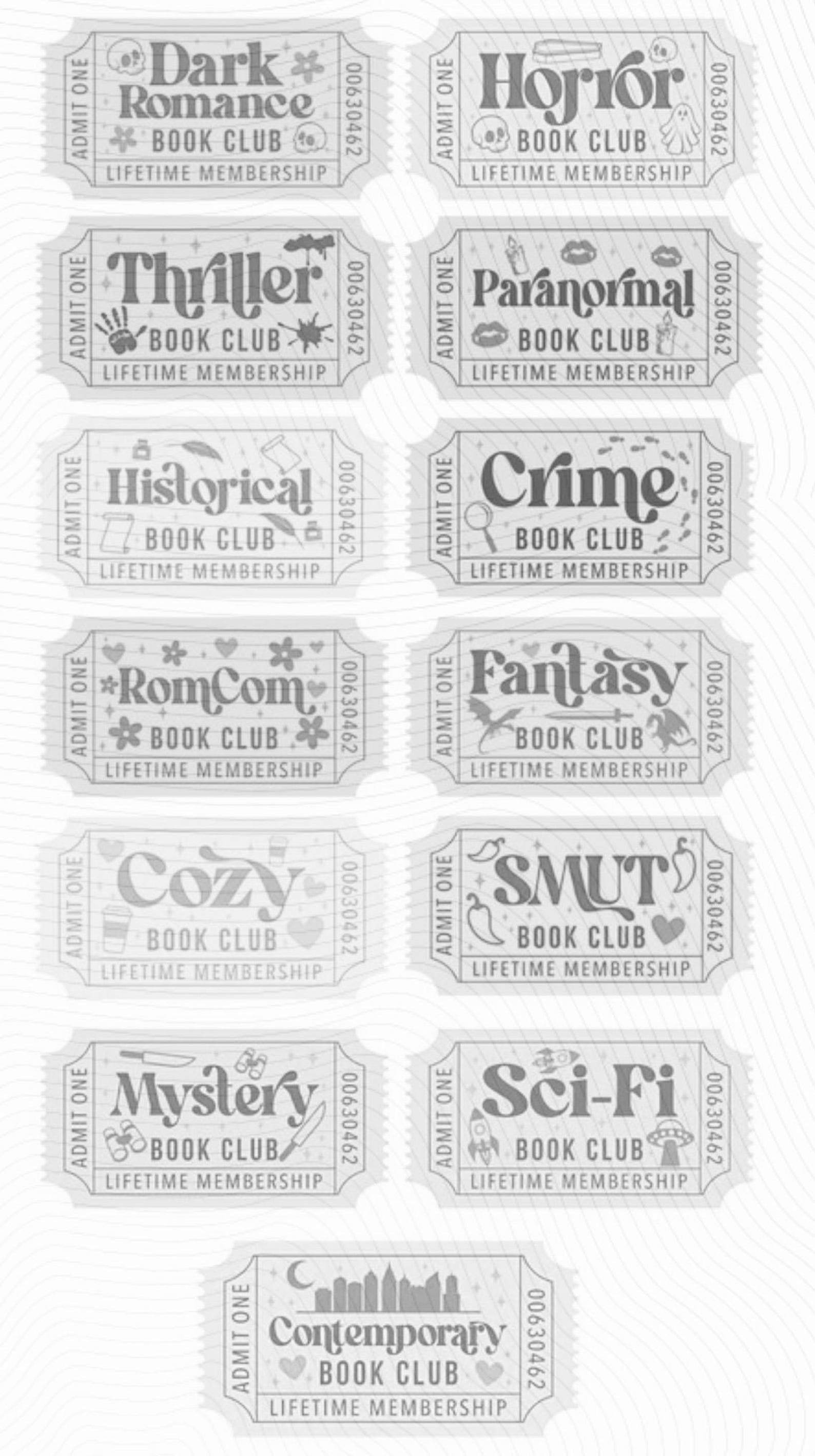 Bookish Ticket | Bookclub Ticket | Bookshelf Decor | Bookish Decor ...