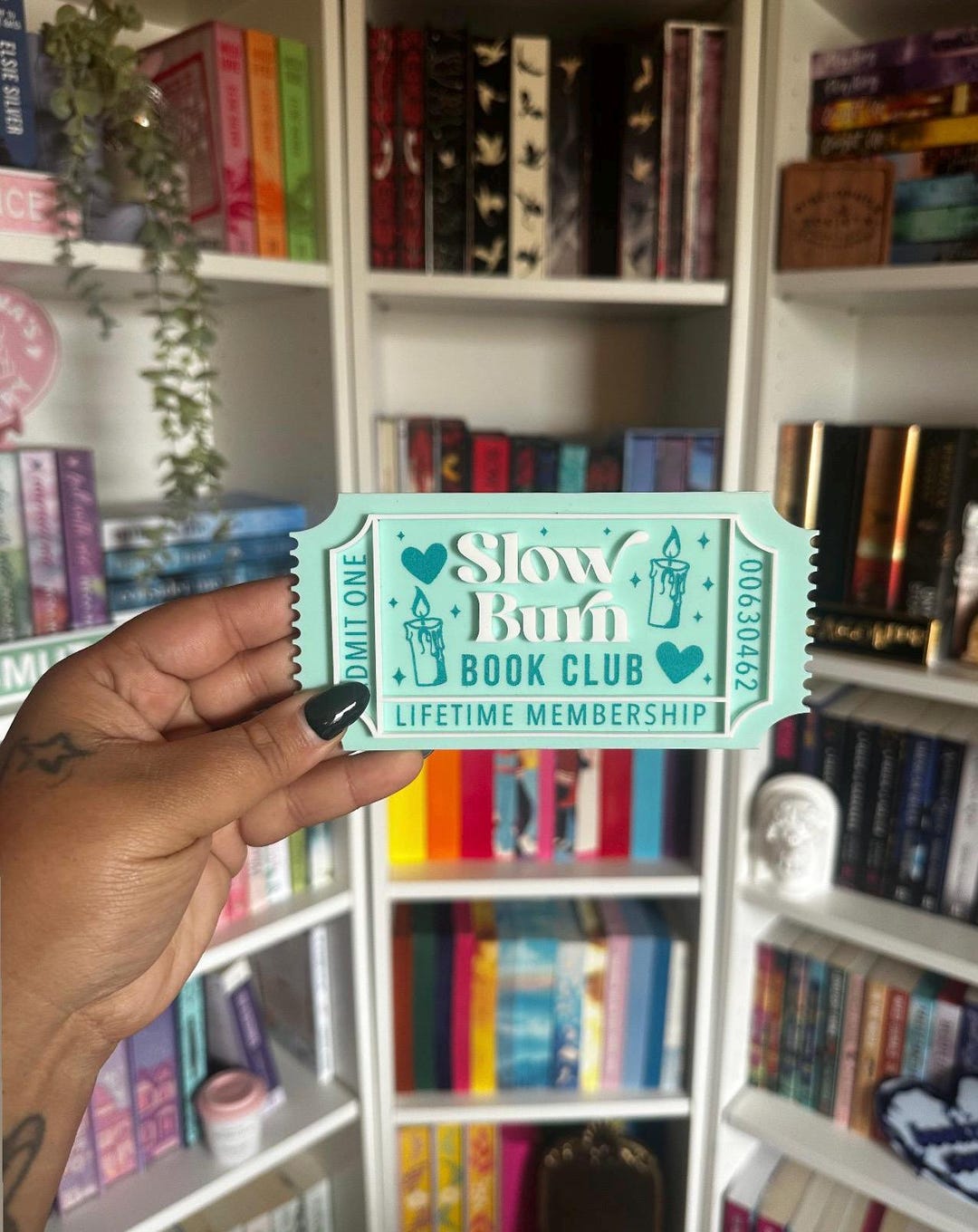 Bookish Ticket | Bookclub Ticket | Bookshelf Decor | Bookish Decor ...