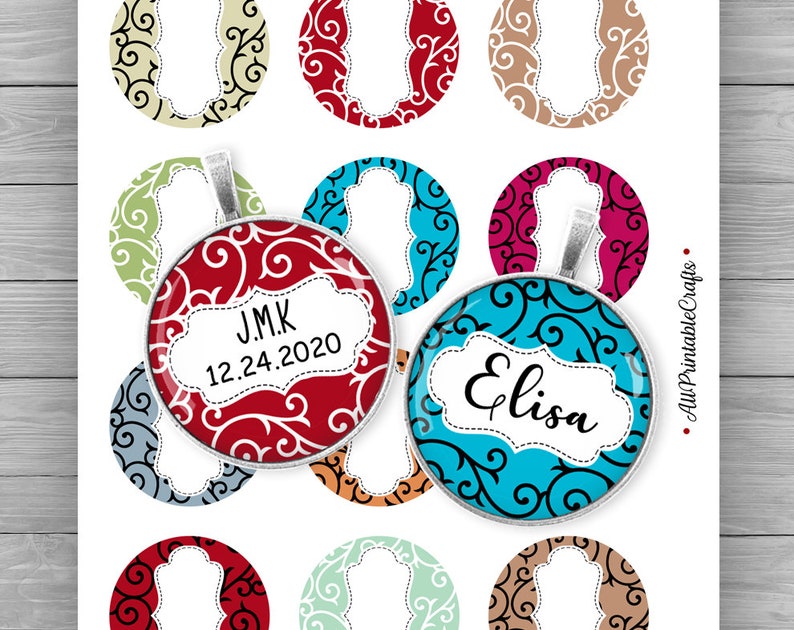 Personalized Bottle Cap Images 1 Inch Circles 25mm Circle - Etsy