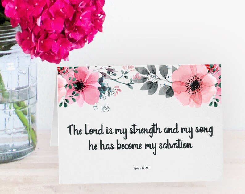 Printable Bible Verses Cards Scripture Christian Cards Flat Folded 5x7 ...