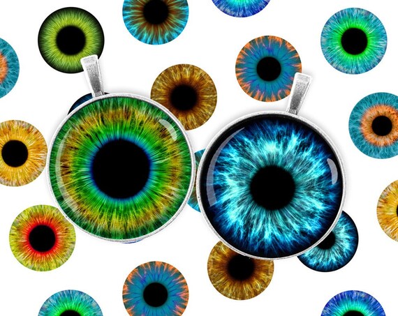 Digital Collage Sheet Printable Iris Doll Eyes 20mm 25mm 1 | Etsy