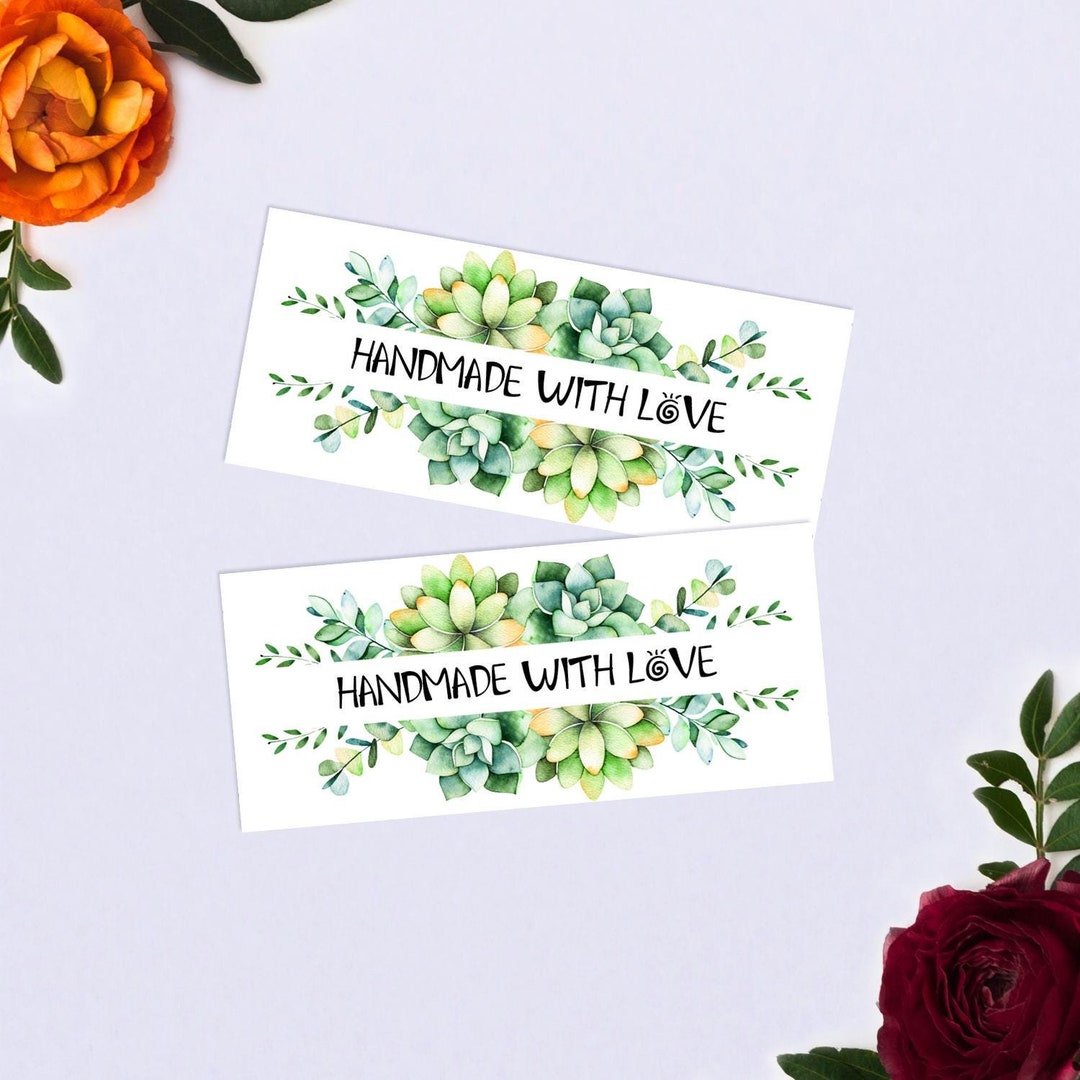Printable Succulent Labels Hang Tags for Handmade Items Packaging ...