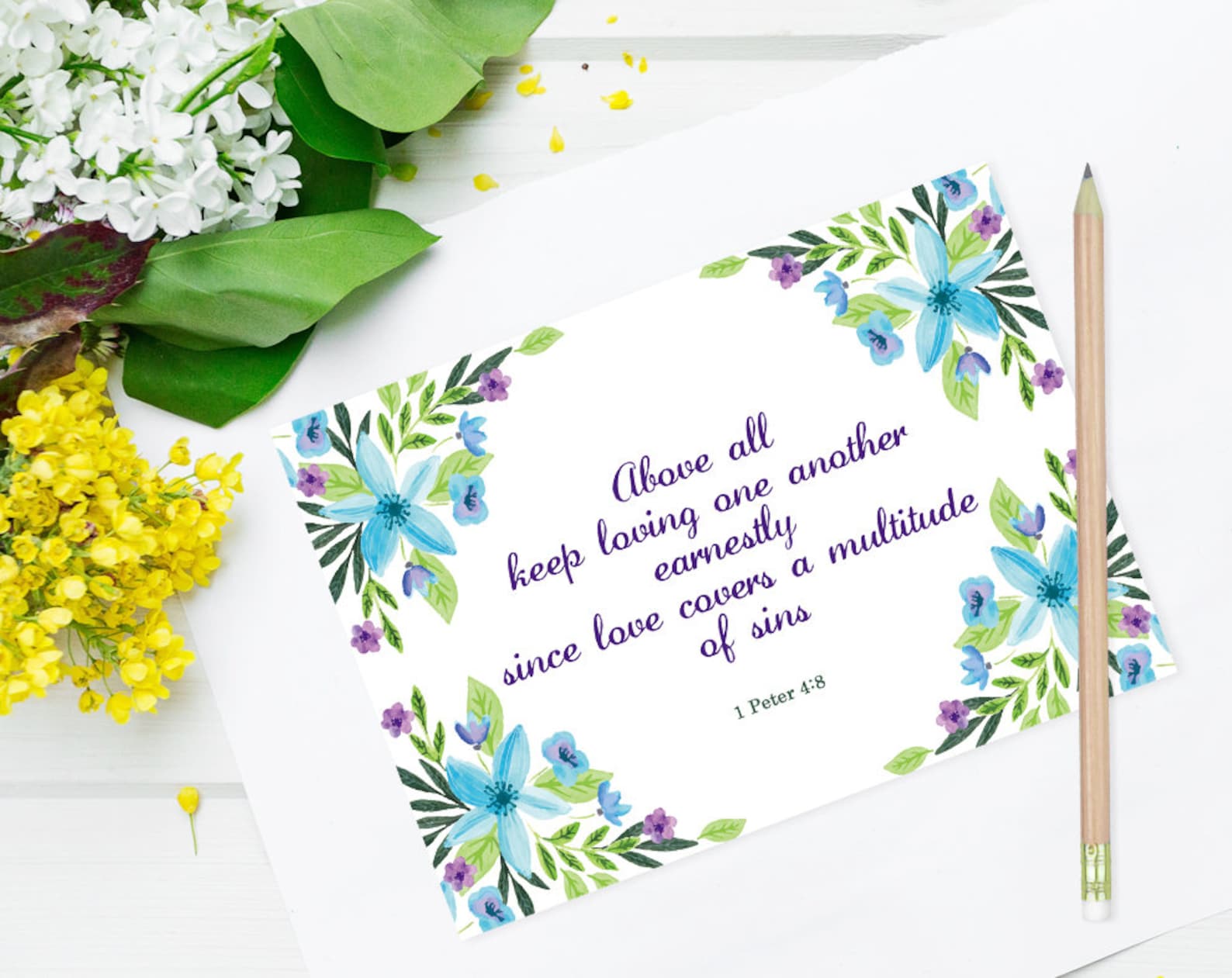 Printable Bible Verses Cards Scripture Christian Cards Flat - Etsy