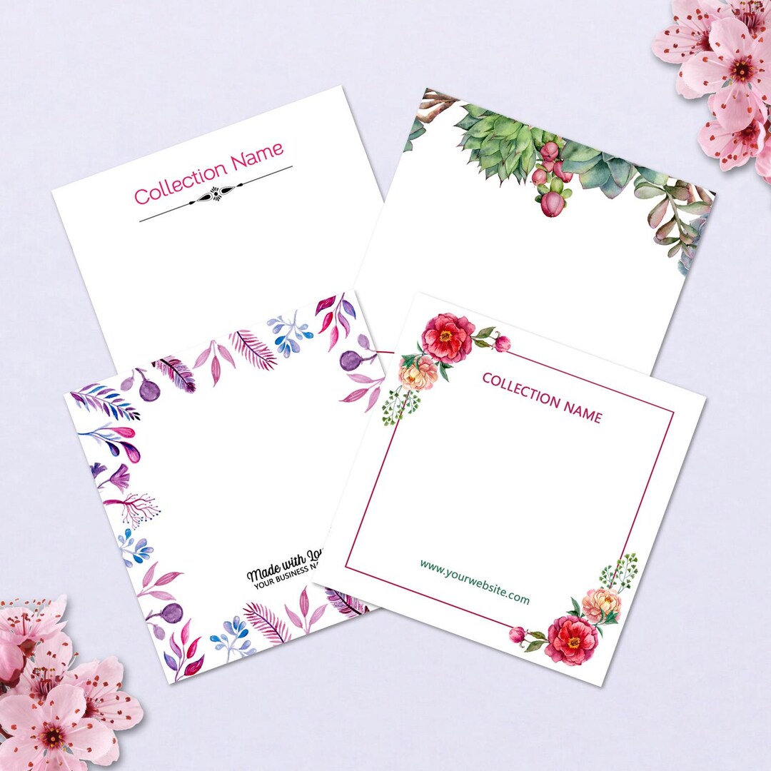 Jewellery Backing Card Bundle Printable 4 Earring Display Digital ...