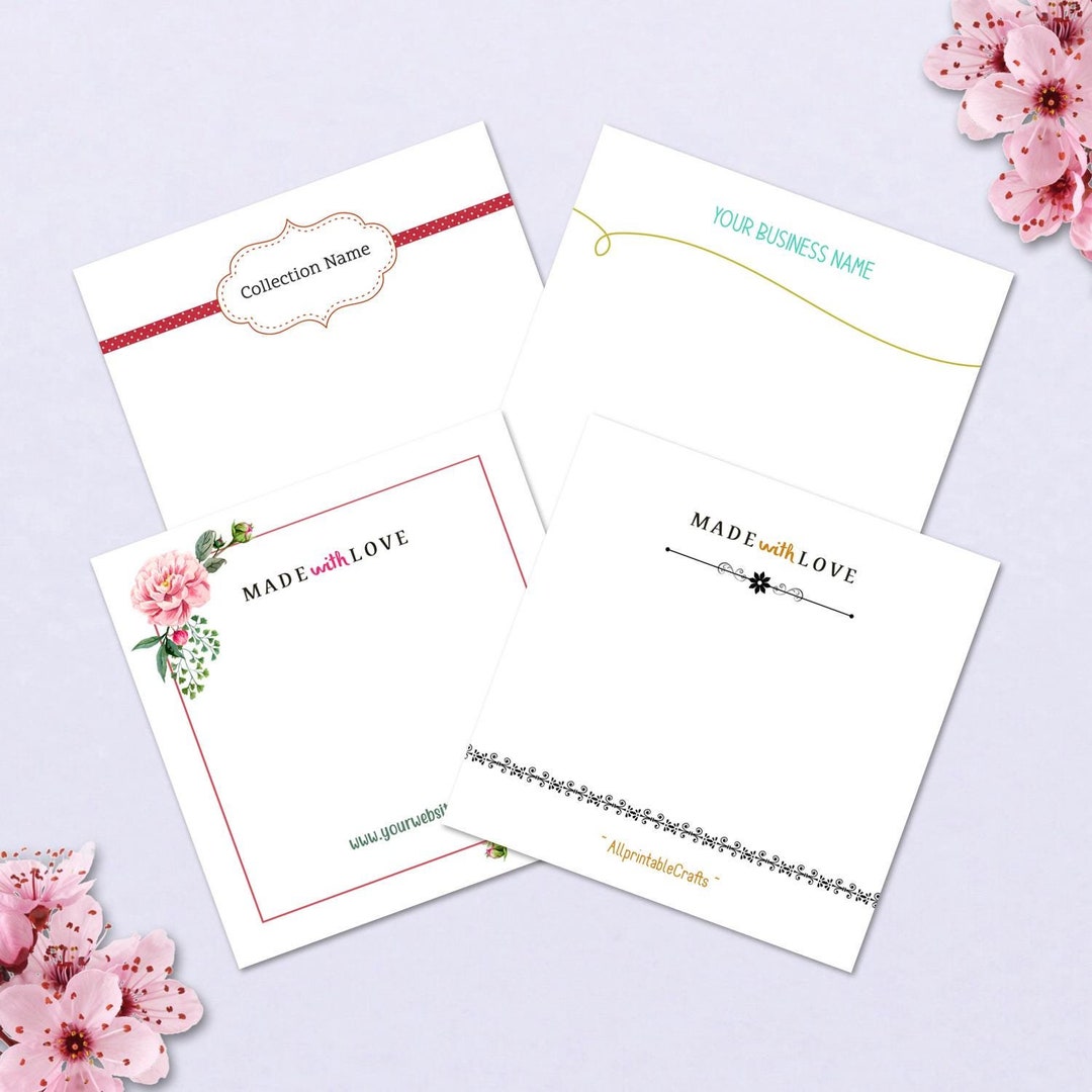 Jewellery Backing Card Bundle Printable 4 Earring Display Digital ...