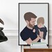 Custom Dad Portrait, Father's Day Gifts, Dad Gifts, Dad Illustration ...