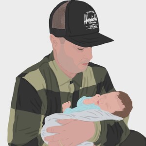 Custom Dad Portrait, Dad Gifts, Faceless Portrait, Father's Day Gifts ...