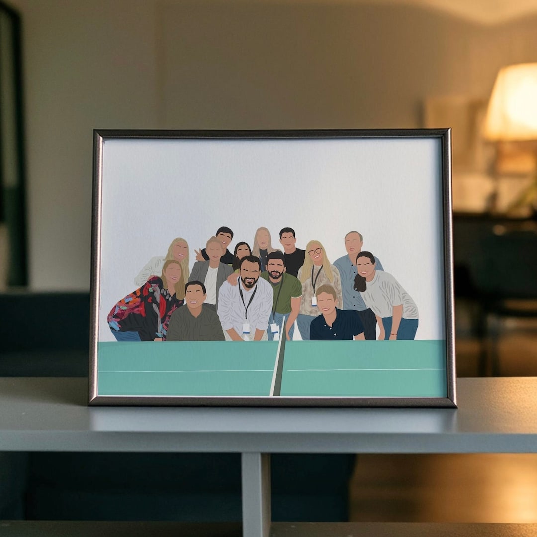 Custom Faceless Group Portrait: Employee Team Illustration (digital ...