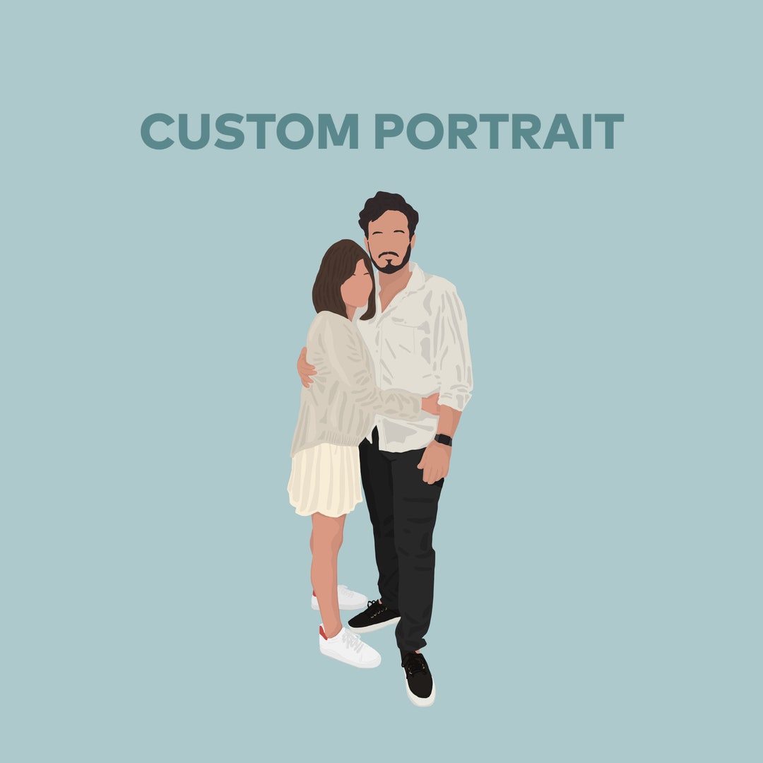 Custom Portrait Faceless Portrait Unique Holiday Gifts - Etsy