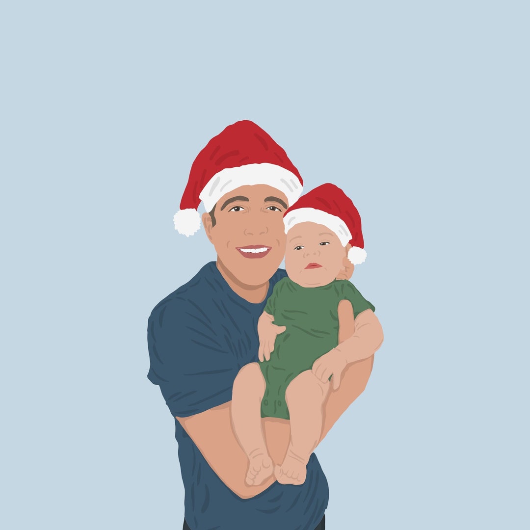 Custom Dad Portrait, Faceless Portrait, Last Minute Christmas Gifts ...