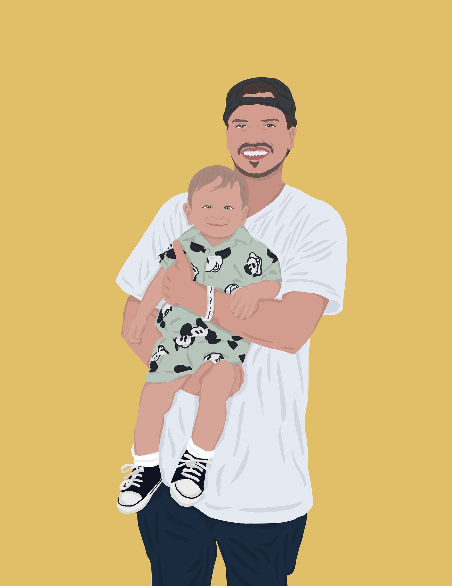 Father's Day Gifts, Dad Portrait, Faceless Portrait, Personalized Gifts ...