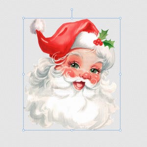 Santa PNG, Retro Santa PNG, Christmas PNG, Vintage Santa Png, Santa Claus, Christmas Decor ...