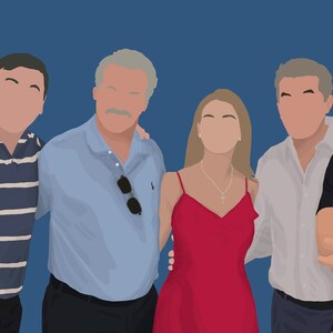 Custom Group Portrait, Faceless Portrait, Team Drawing, Portrait ...