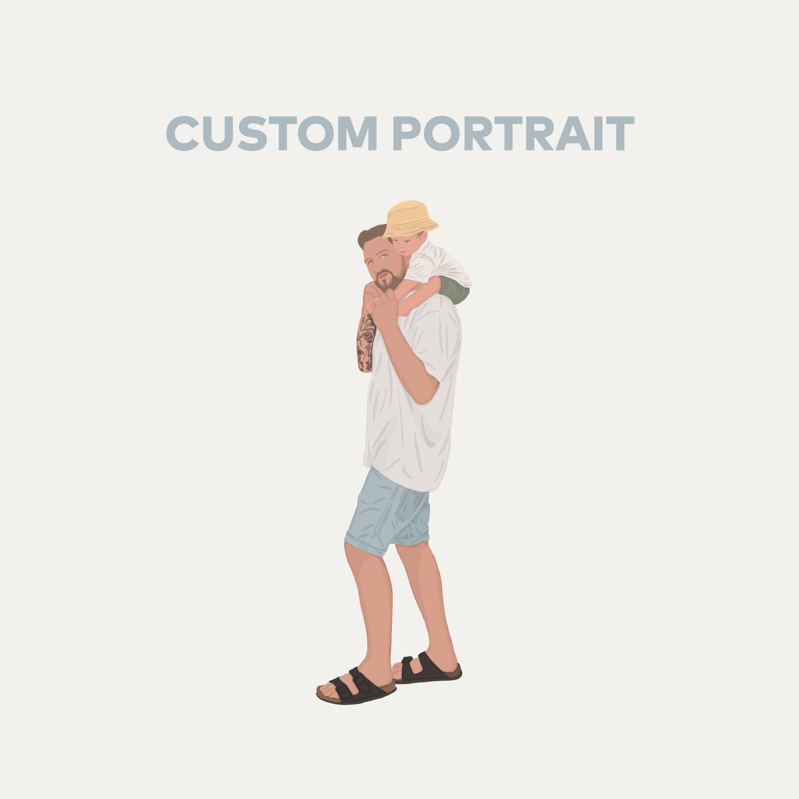 Father's Day Gifts, Dad Portrait, Faceless Portrait, Personalized Gifts ...