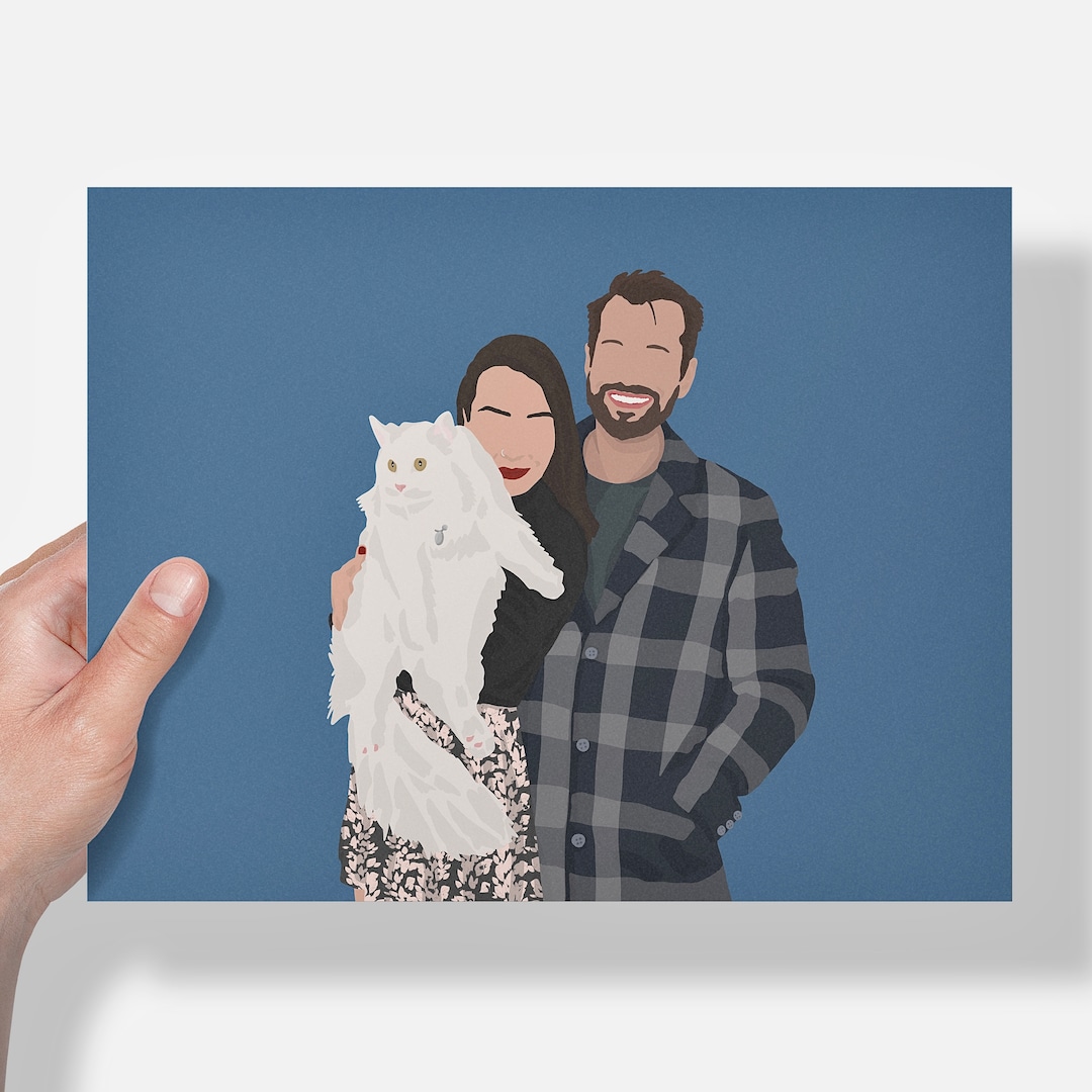 Custom Faceless Portrait, Minimalist Portrait, Personalized Gifts for ...