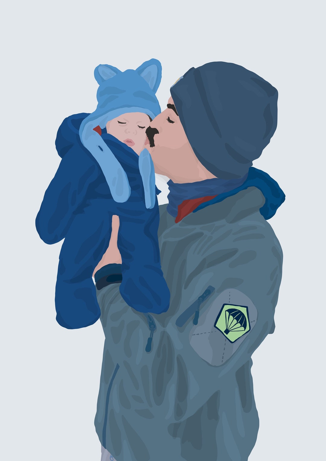 Custom Dad Portrait Faceless Portrait Illustration From - Etsy