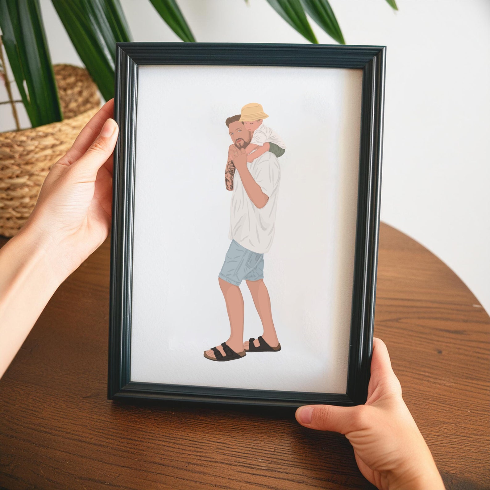 Father's Day Gifts, Dad Portrait, Faceless Portrait, Personalized Gifts ...