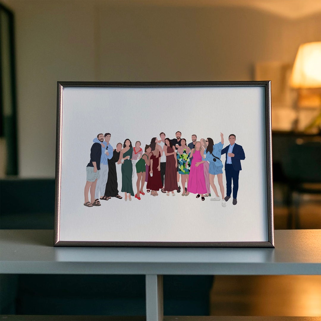 Custom Group Portrait, Faceless Portrait, Team Portrait, Family ...
