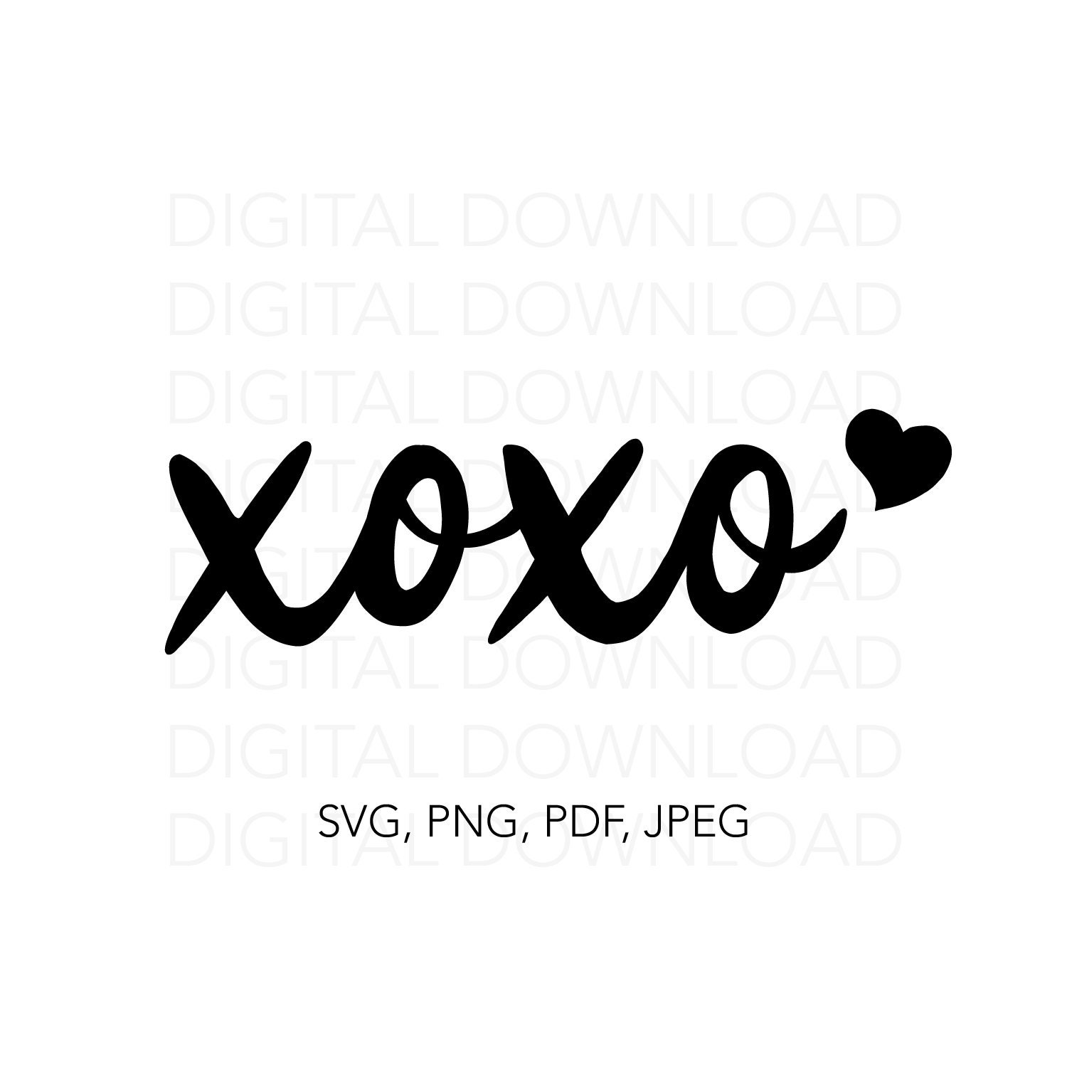 XOXO SVG, Valentines SVG, Valentines Printable, Valentines Day Cricut ...