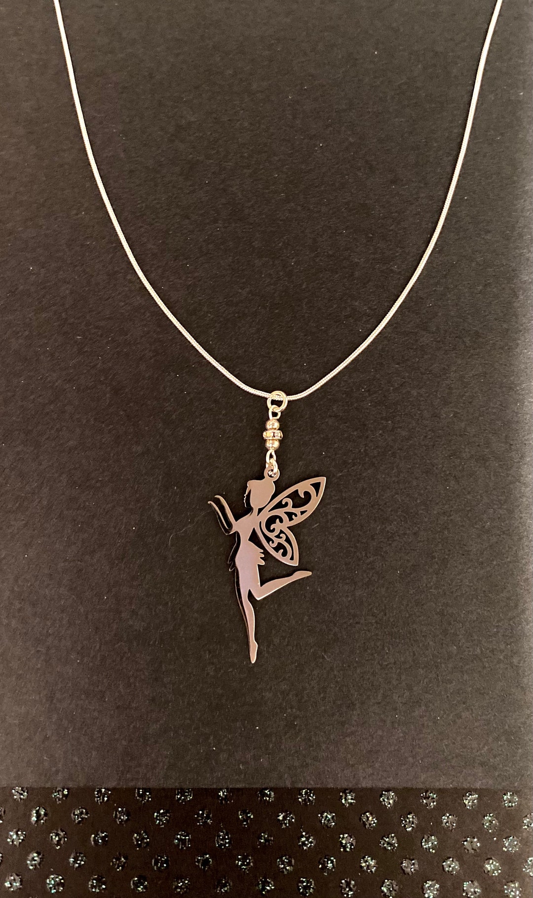 Stainless Steel Tinkerbell Fairy With Aurora Borealis Rhinestone ...