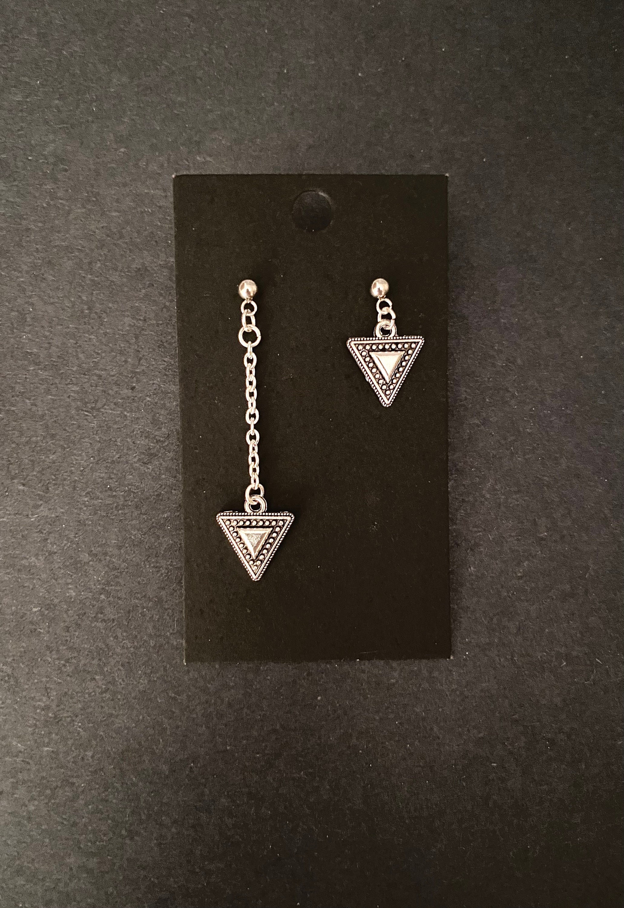 Stainless Steel Mismatched Arrowhead Earrings/grunge Earrings/rock ...
