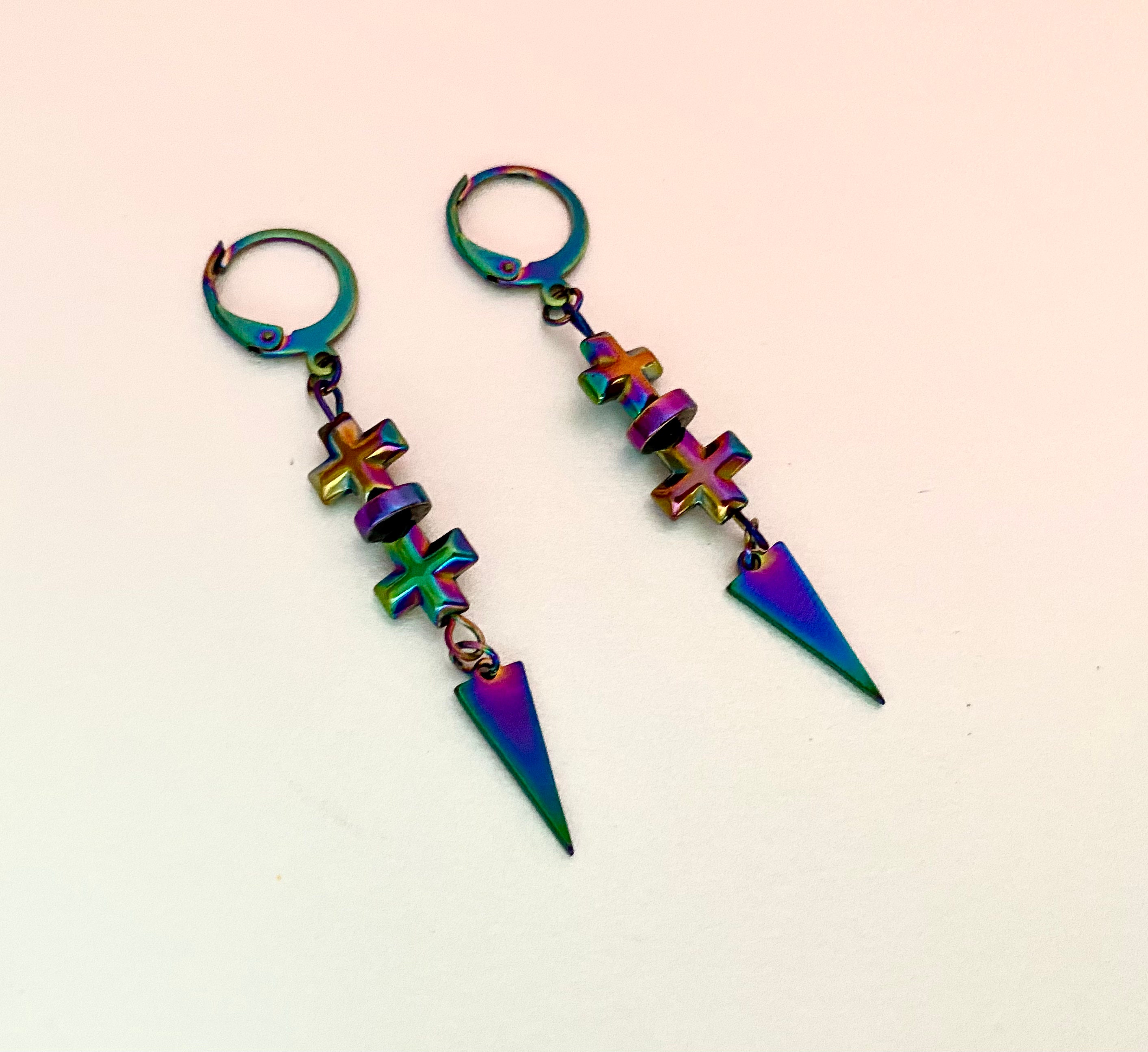 Unisex Stainless Steel Cross & Dagger Punk/goth/rock/emo - Etsy UK