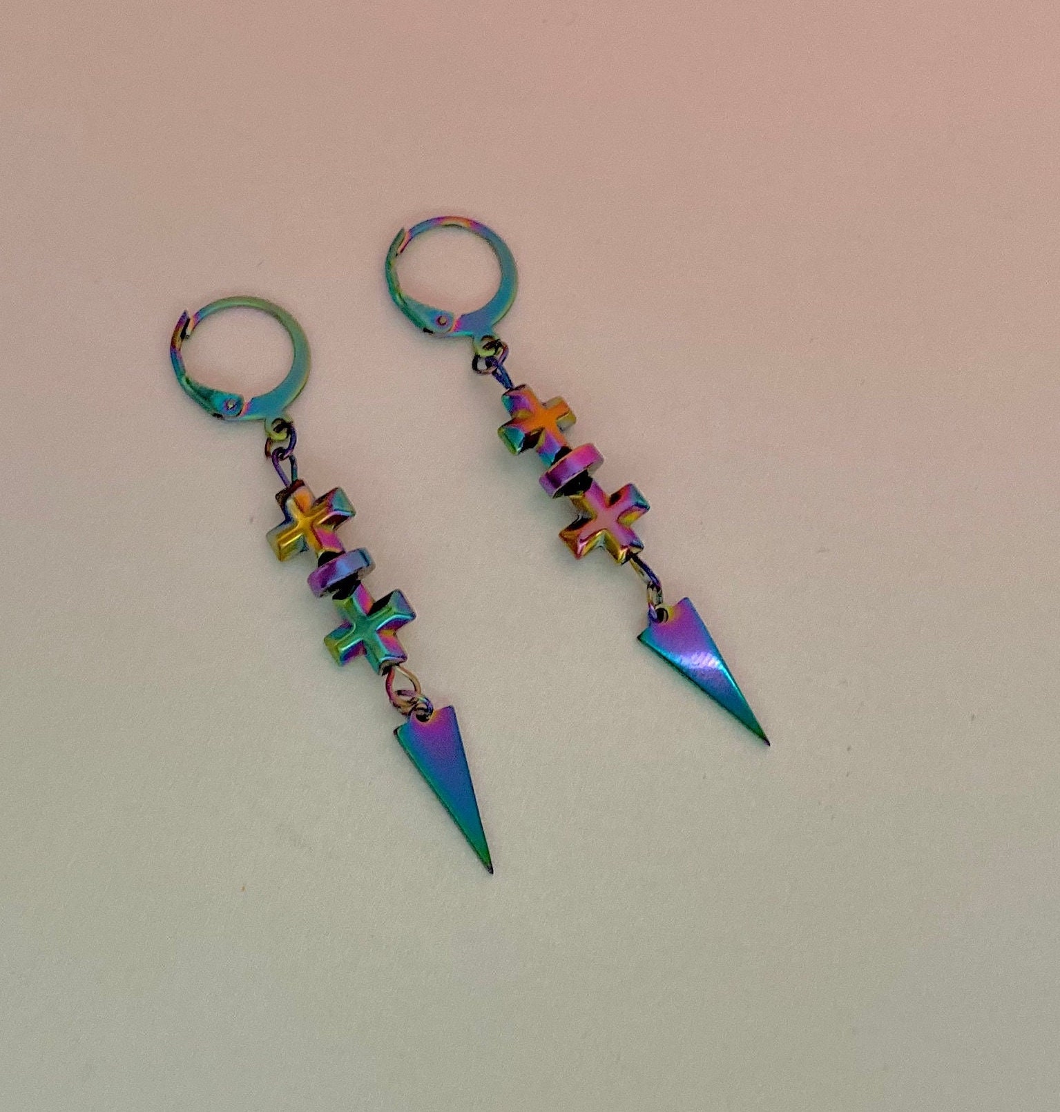 Unisex Stainless Steel Cross & Dagger Punk/goth/rock/emo - Etsy UK