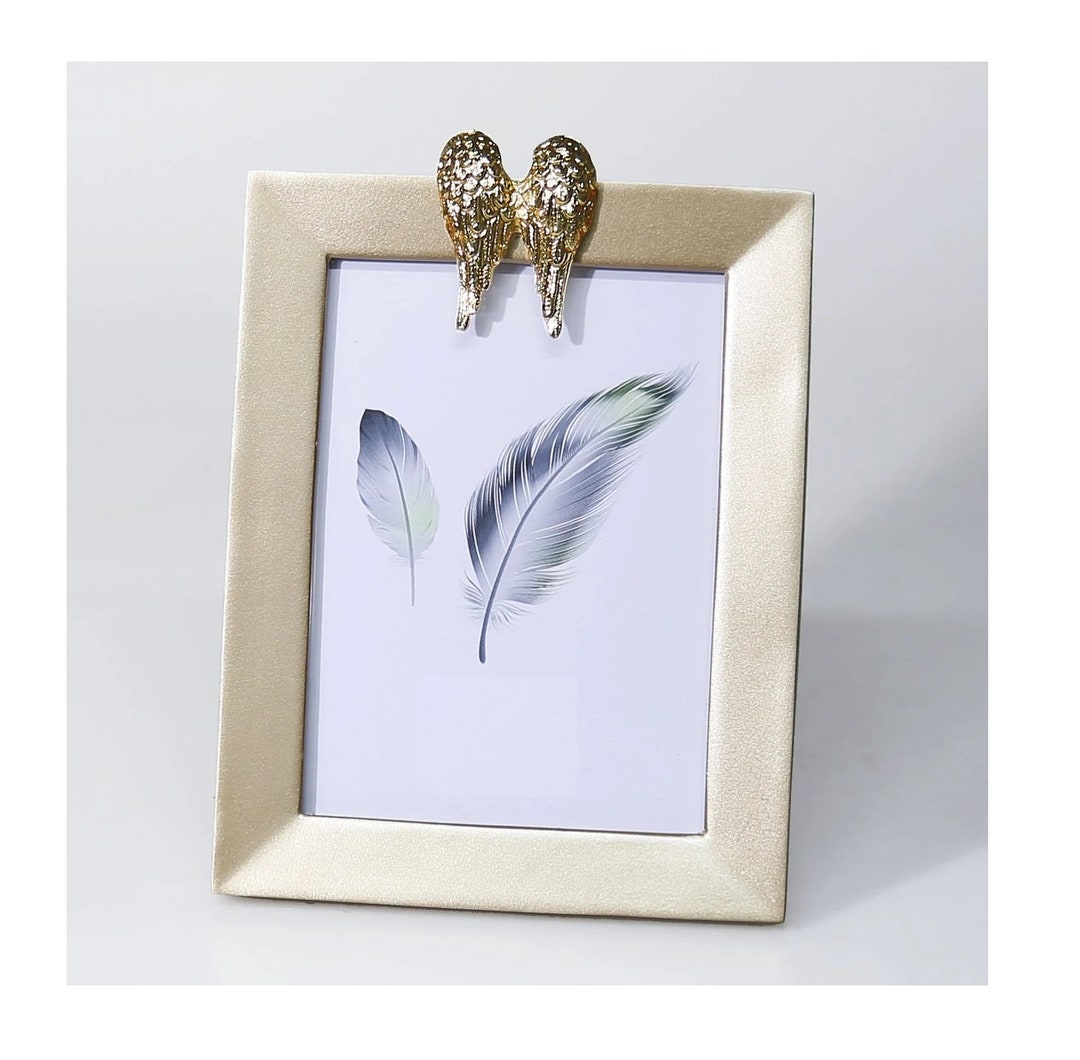 Angel Wings Picture Frame in Taupe Color - Etsy