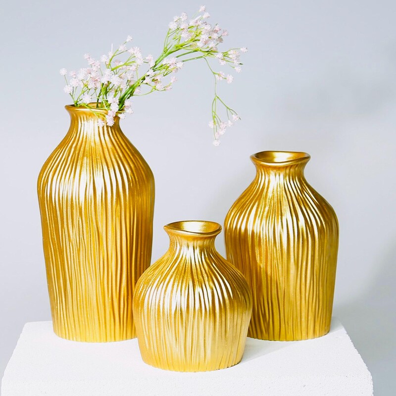 Gold Vase - Etsy