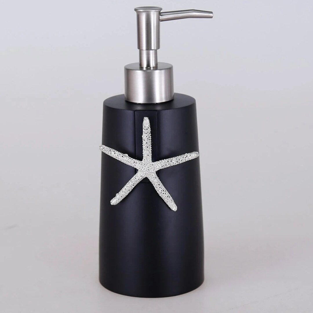 Ocean Liquid Soap Dispenser With Manual Pump in Black and - Etsy