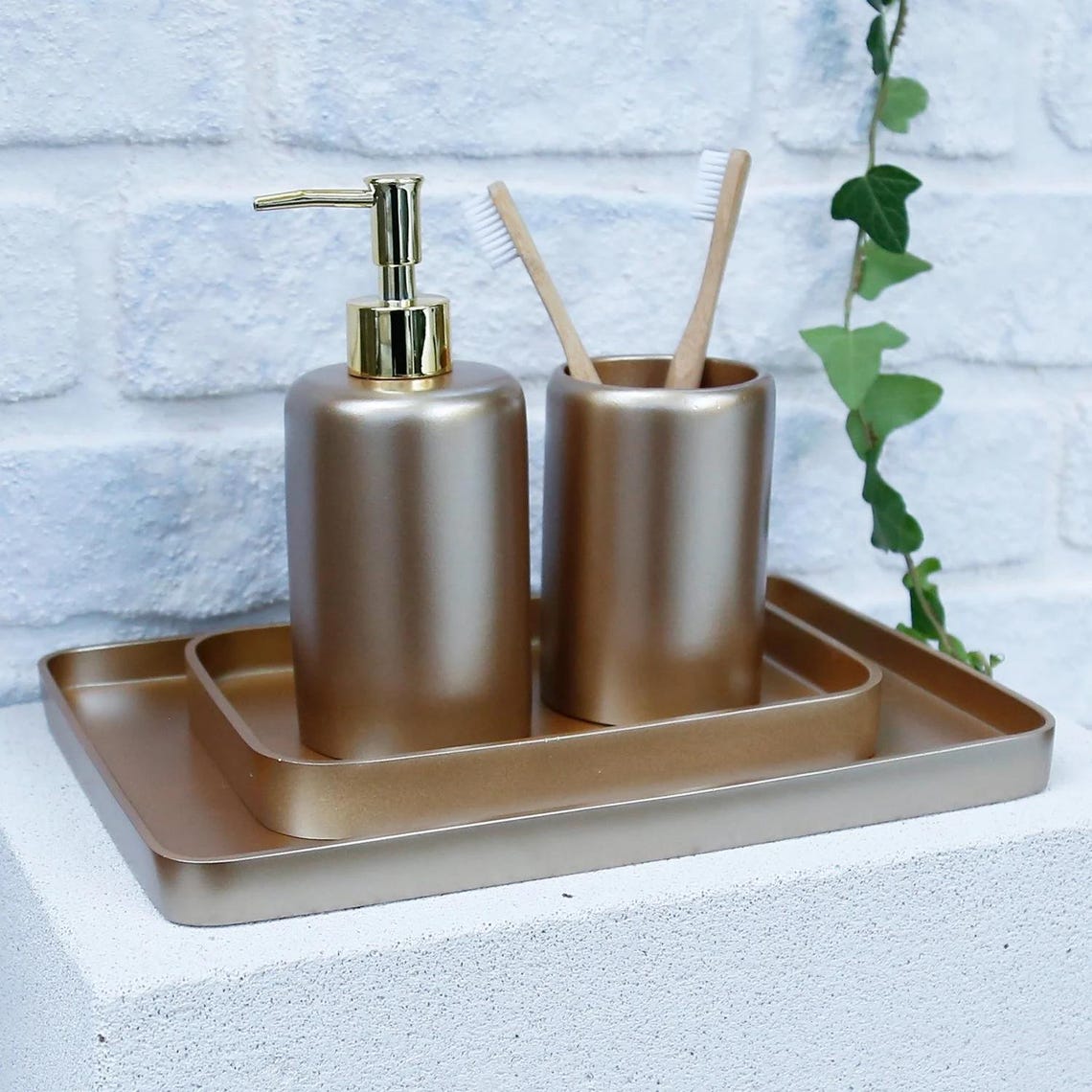 Victoria Collection Resin Rectangular Tray – Luxury Decorative & Vanity ...