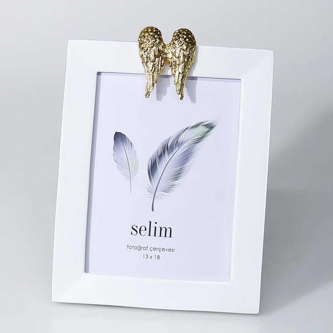 Angel Wings Picture Frame in White Color - Etsy