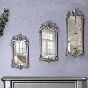 Royal Rectangular Shape Set of 3 Mirrors / Vintage-inspired Ornate Wall ...