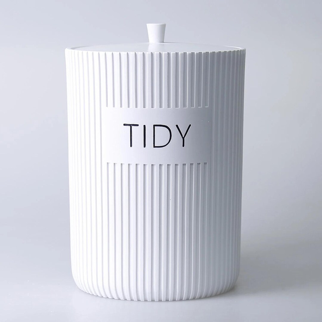 Grooved Trash Bin With Classic or Hygienic Lids for Bathroom, Kitchen ...