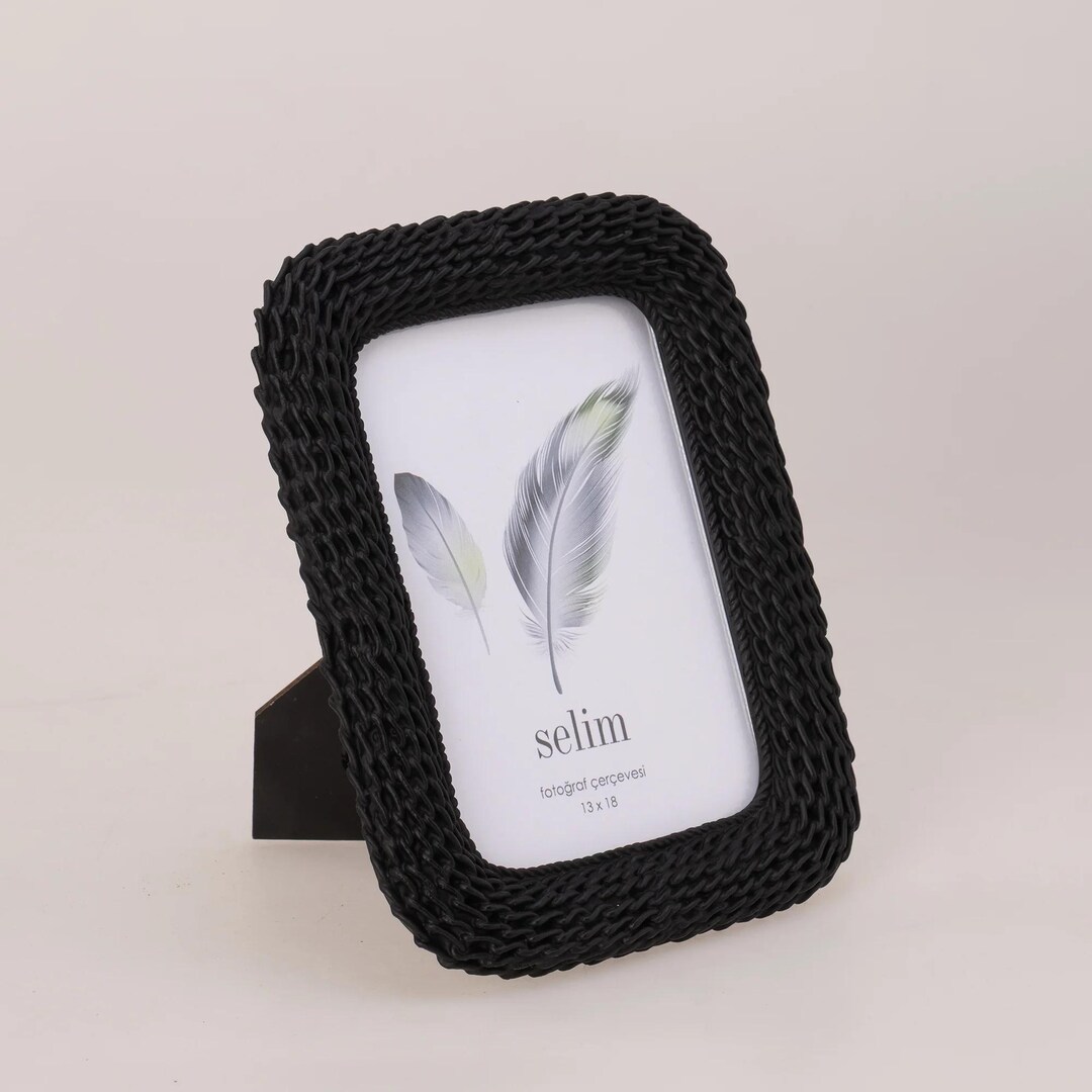 Black Resin Chain Picture Frame – Baroque Style Tabletop Decor (5x7 ...