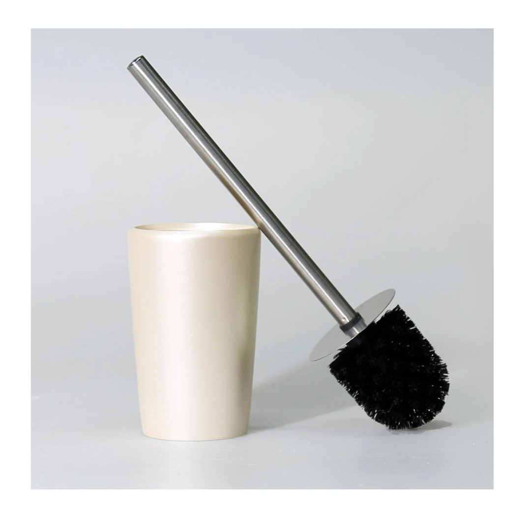 Conical Toilet Brush and Holder in Pearl Color / Resin Toilet Brushes ...