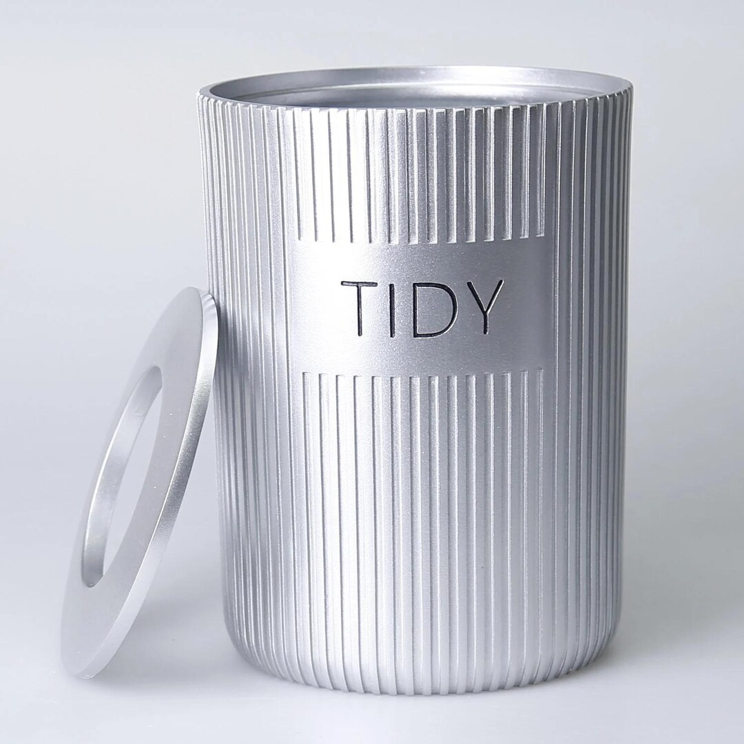 Grooved Trash Bin With Classic or Hygienic Lids for Bathroom, Kitchen ...