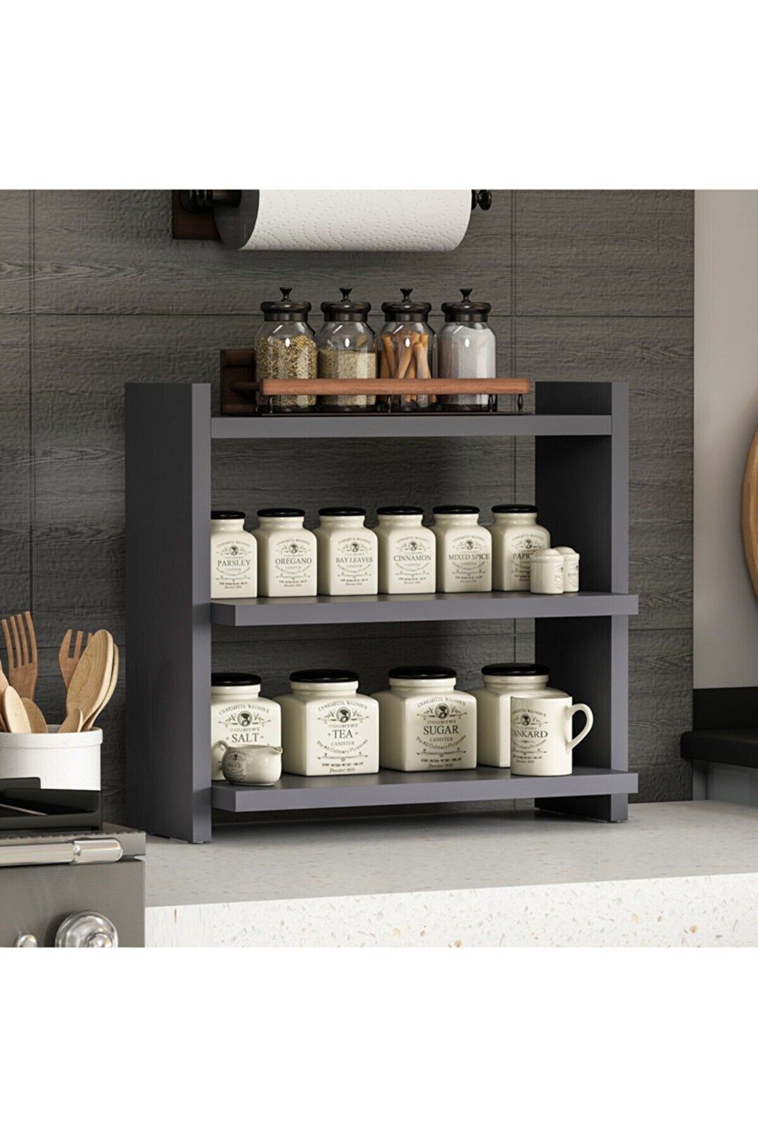 Wooden Shelf for Spices / Kitchen Decor / Wooden Decor / Wooden ...