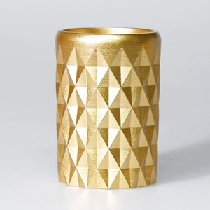 Glowing 5 Pieces Bathroom Sets in Gold Color / Trash Can, Toilet Brush ...