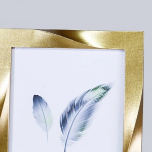 Curved Picture Frames in Gold Color / 5x7 Inche / Upload Your - Etsy
