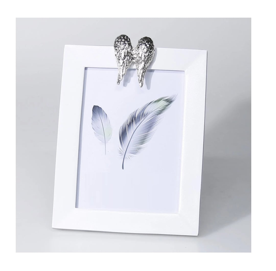 Angel Wings Picture Frame in White Color - Etsy