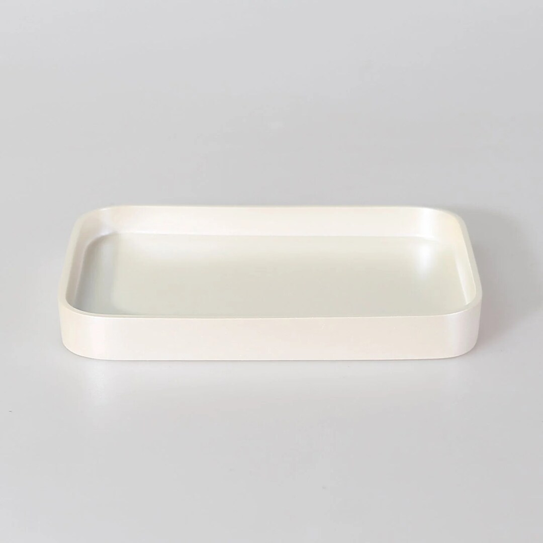 Victoria Small Rectangle Bathroom Tray in Pearl Color / Jewelry and ...