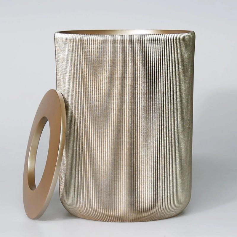 Bathroom Bin White Gold - Etsy