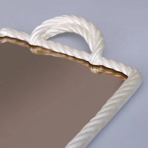 Rope Mirror Base Rectangle Trays in Gold Color - Etsy